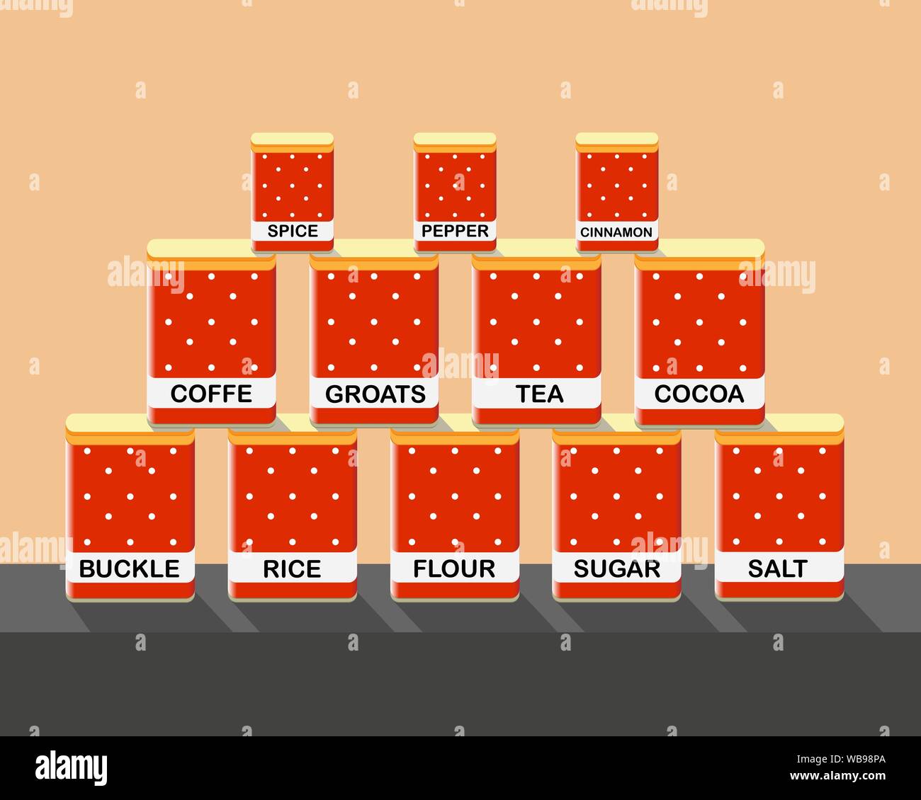 Storing spices Stock Vector Images - Alamy