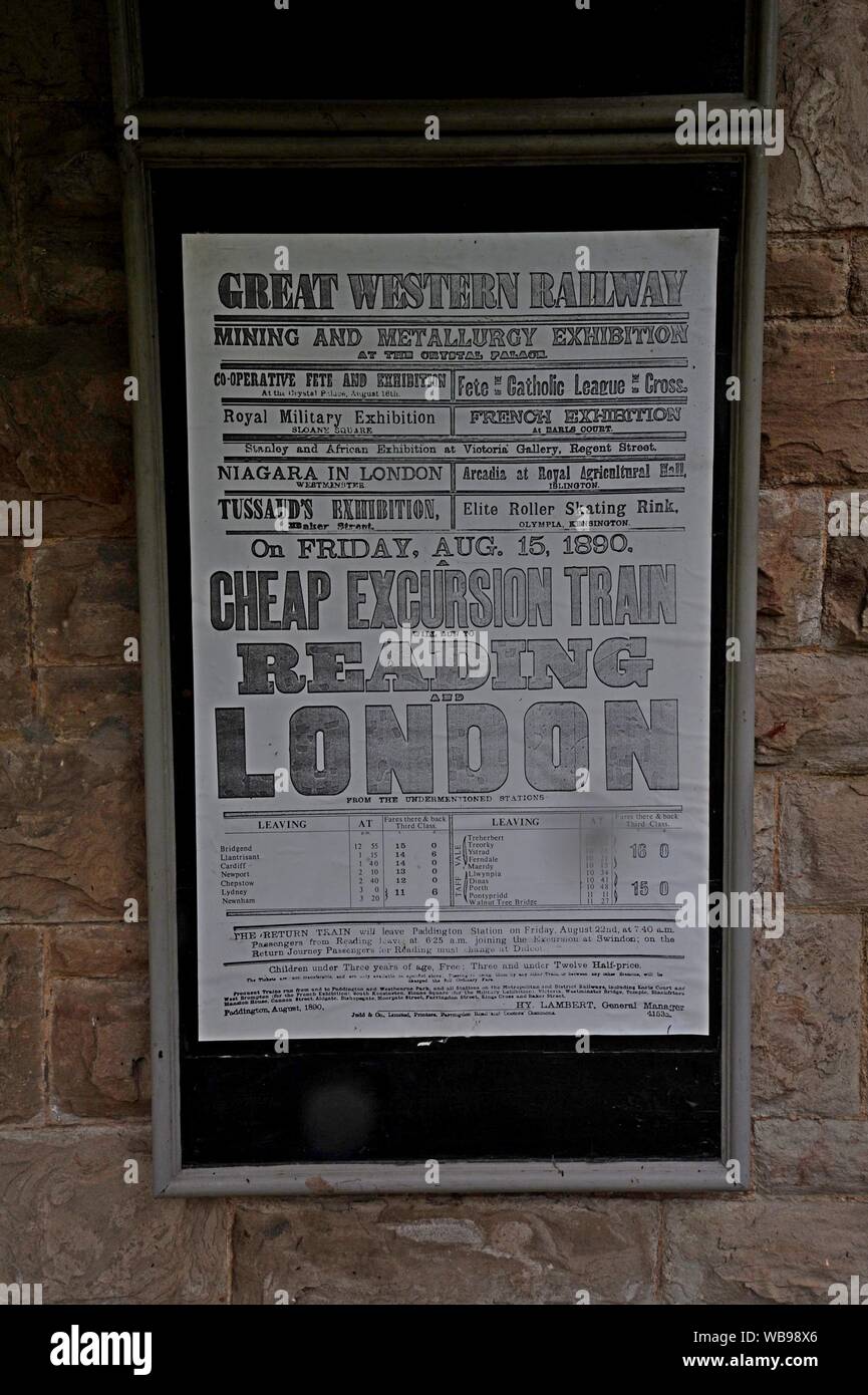 Vintage Great Western Railway signs at the former Tintern Station ...