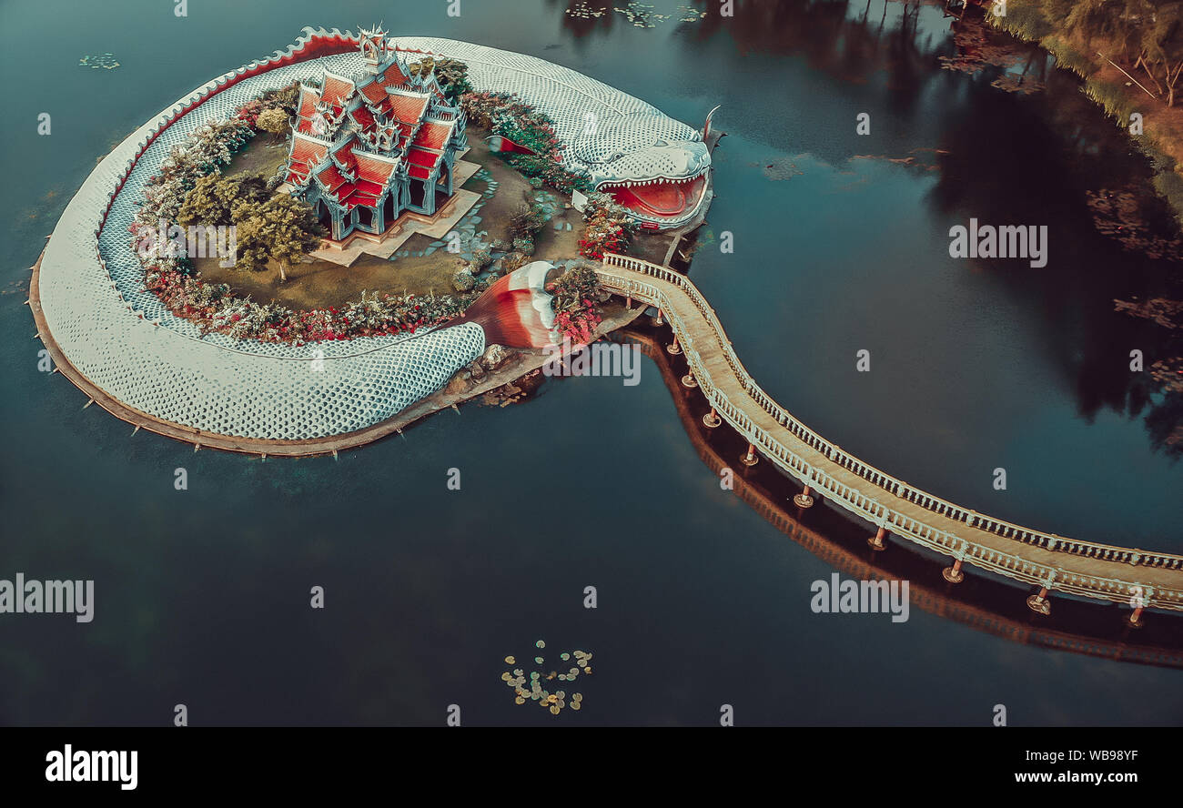 Ancient city Muang Boran from above in Bangkok Thailand Stock Photo - Alamy