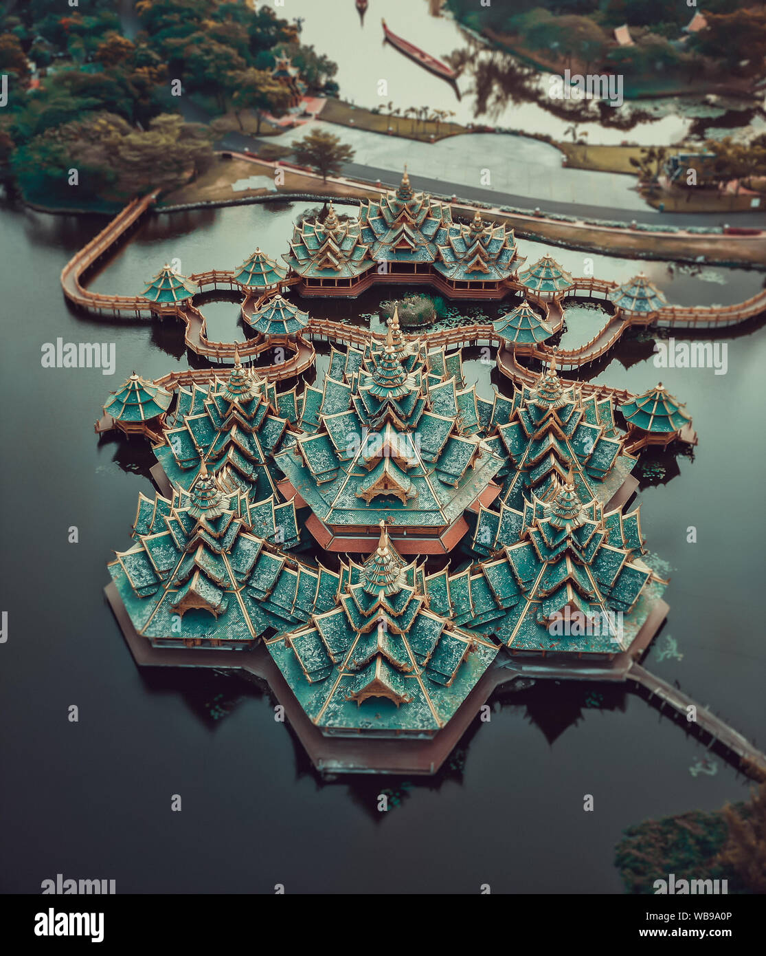 Ancient city Muang Boran from above in Bangkok Thailand Stock Photo - Alamy