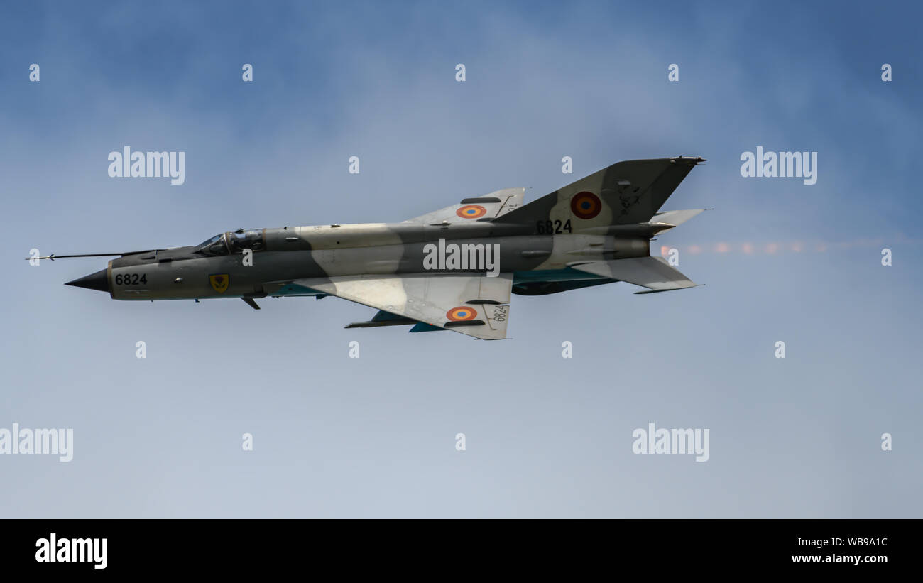 Romanian Air Force Mig-21 jet Aircraft Stock Photo - Alamy