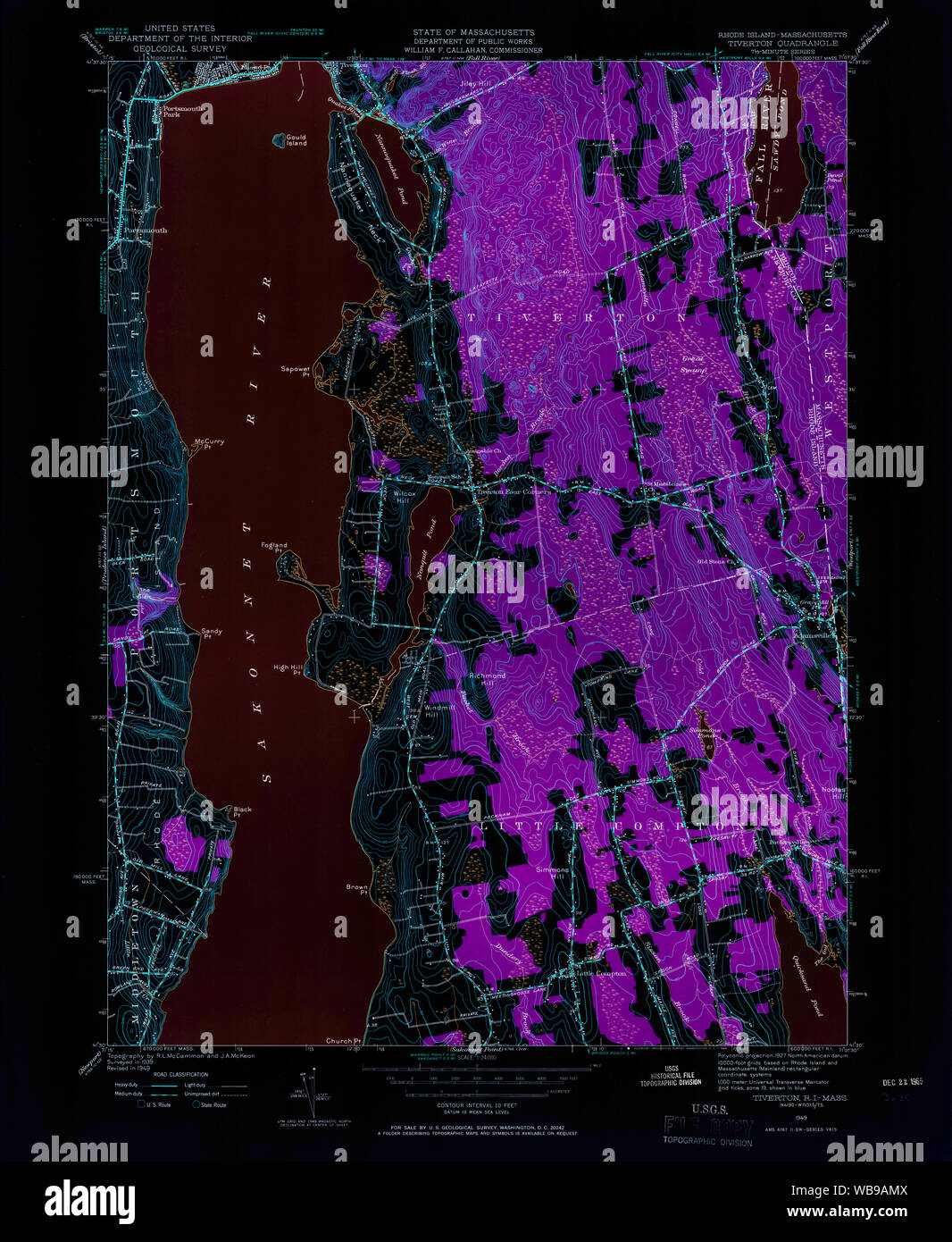 Tiverton map hi-res stock photography and images - Alamy