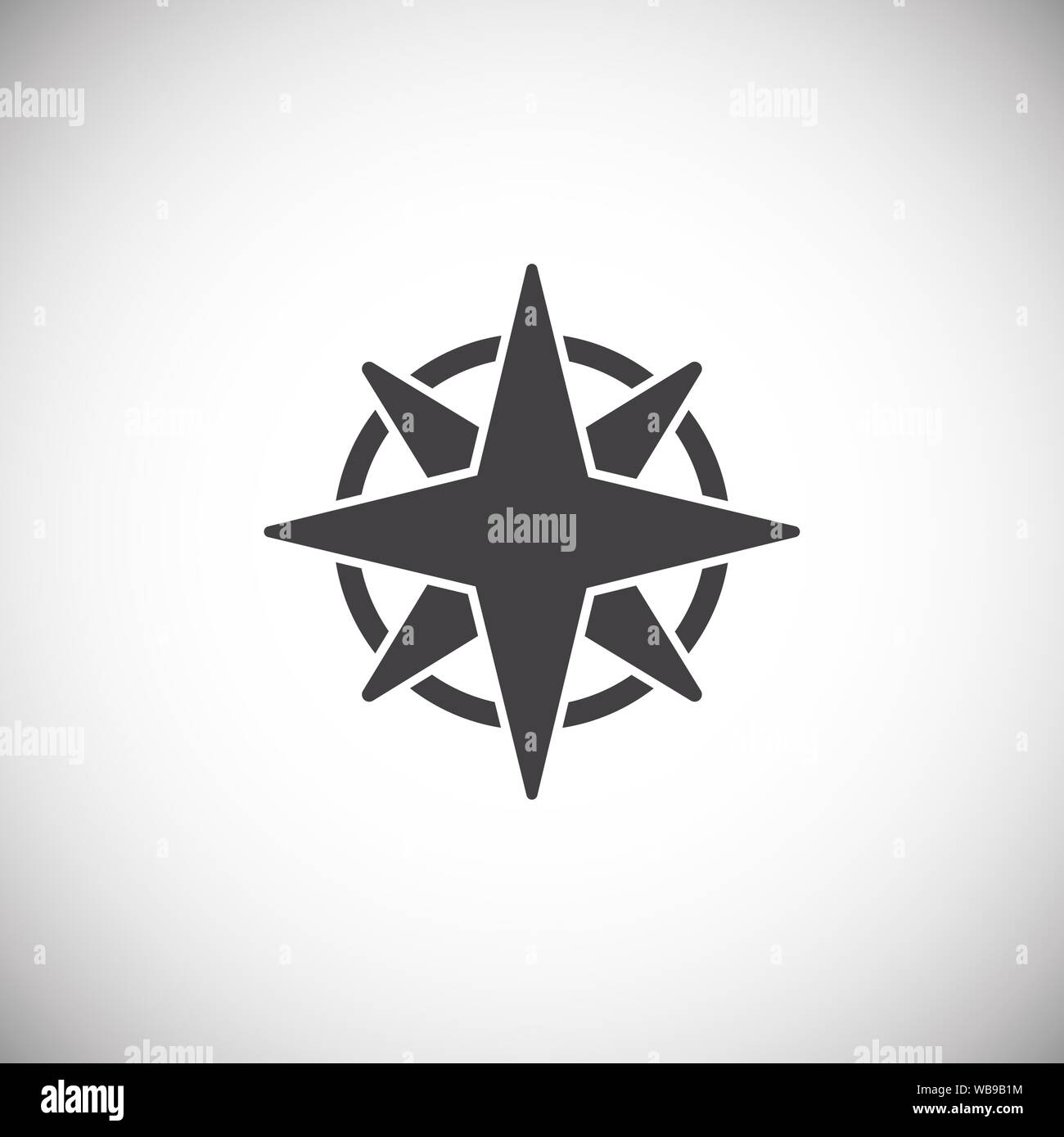 Windrose icon on background for graphic and web design. Simple ...