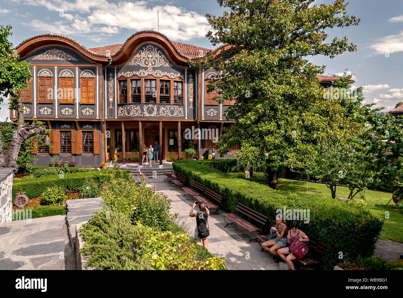 Typical 19th century architecture;Plovdiv;Bulgaria;Ethnographic Museum ...