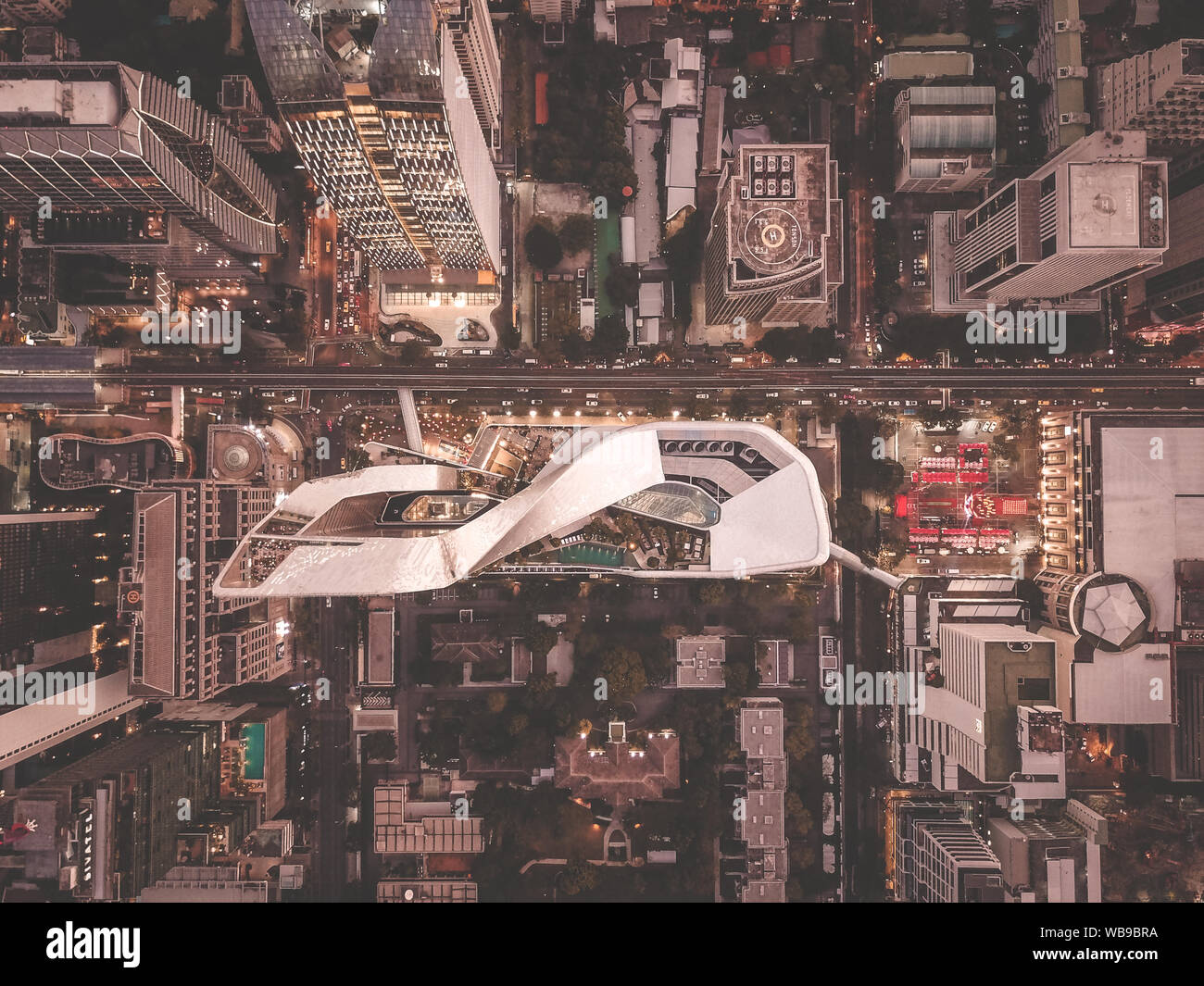 Ploenchit view from above in Bangkok in Thailand Stock Photo - Alamy