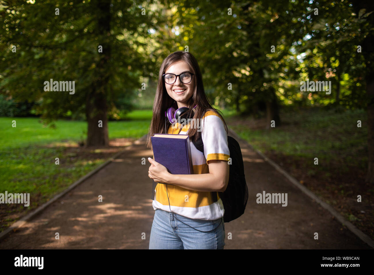White Girl On Her Way To School High Resolution Stock Photography and ...