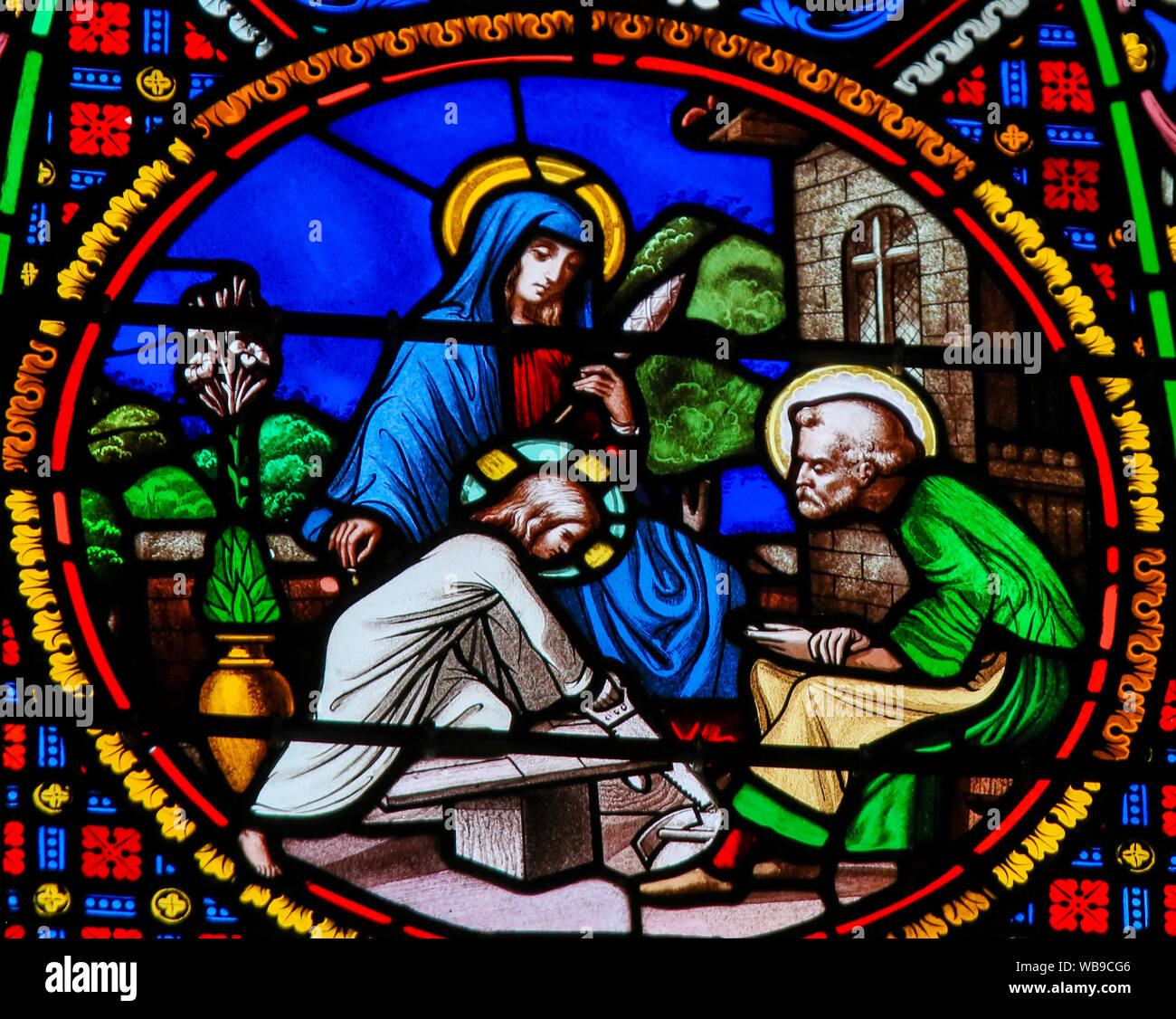 Stained Glass in the Chapel of Notre-Dame-des-flots (1857) in Sainte ...