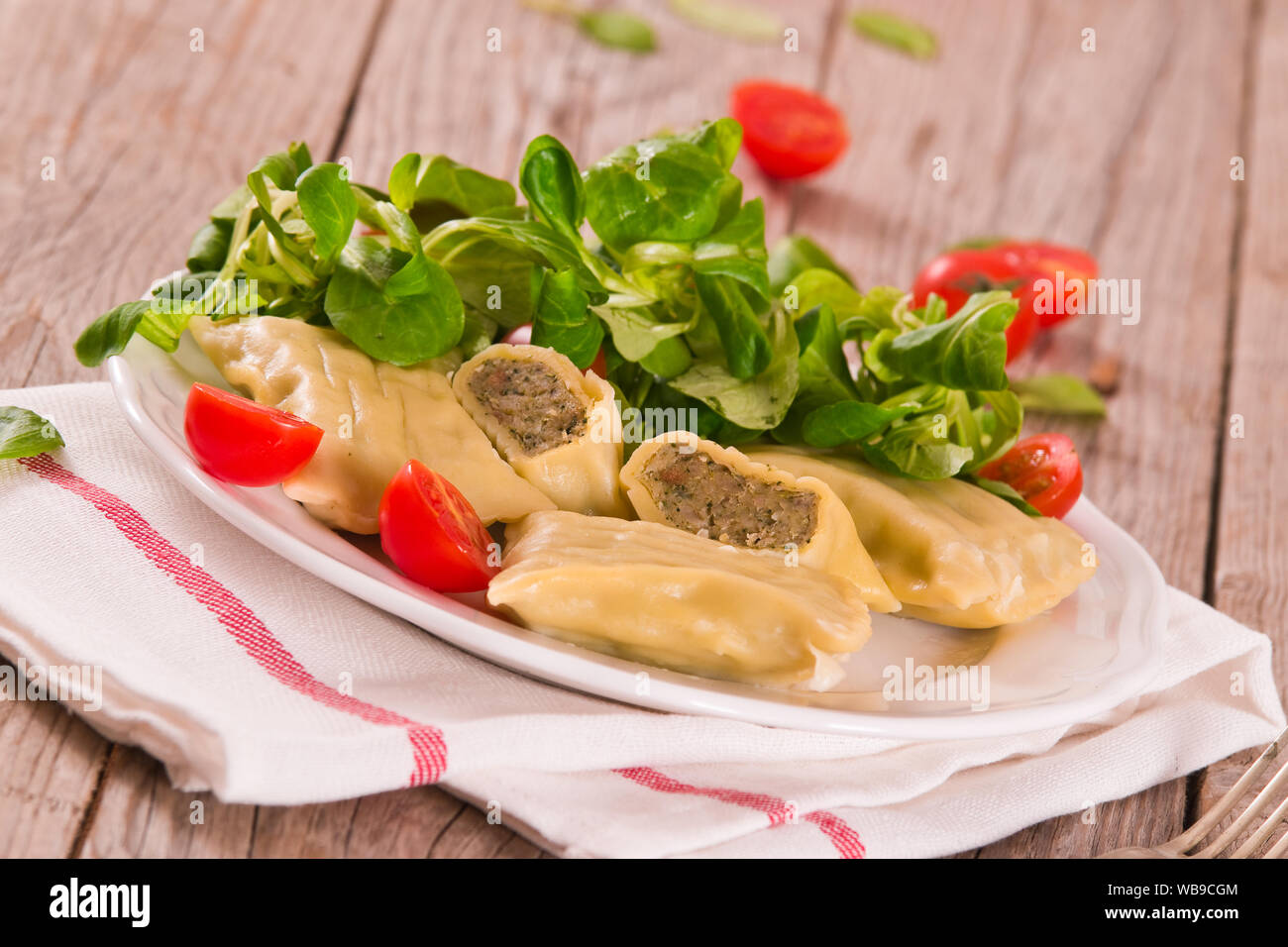Maultaschen - swabian filled pasta ( ravioli Stock Photo - Alamy