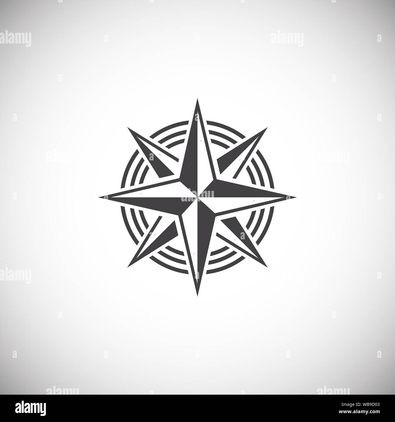 Windrose icon on background for graphic and web design. Simple ...