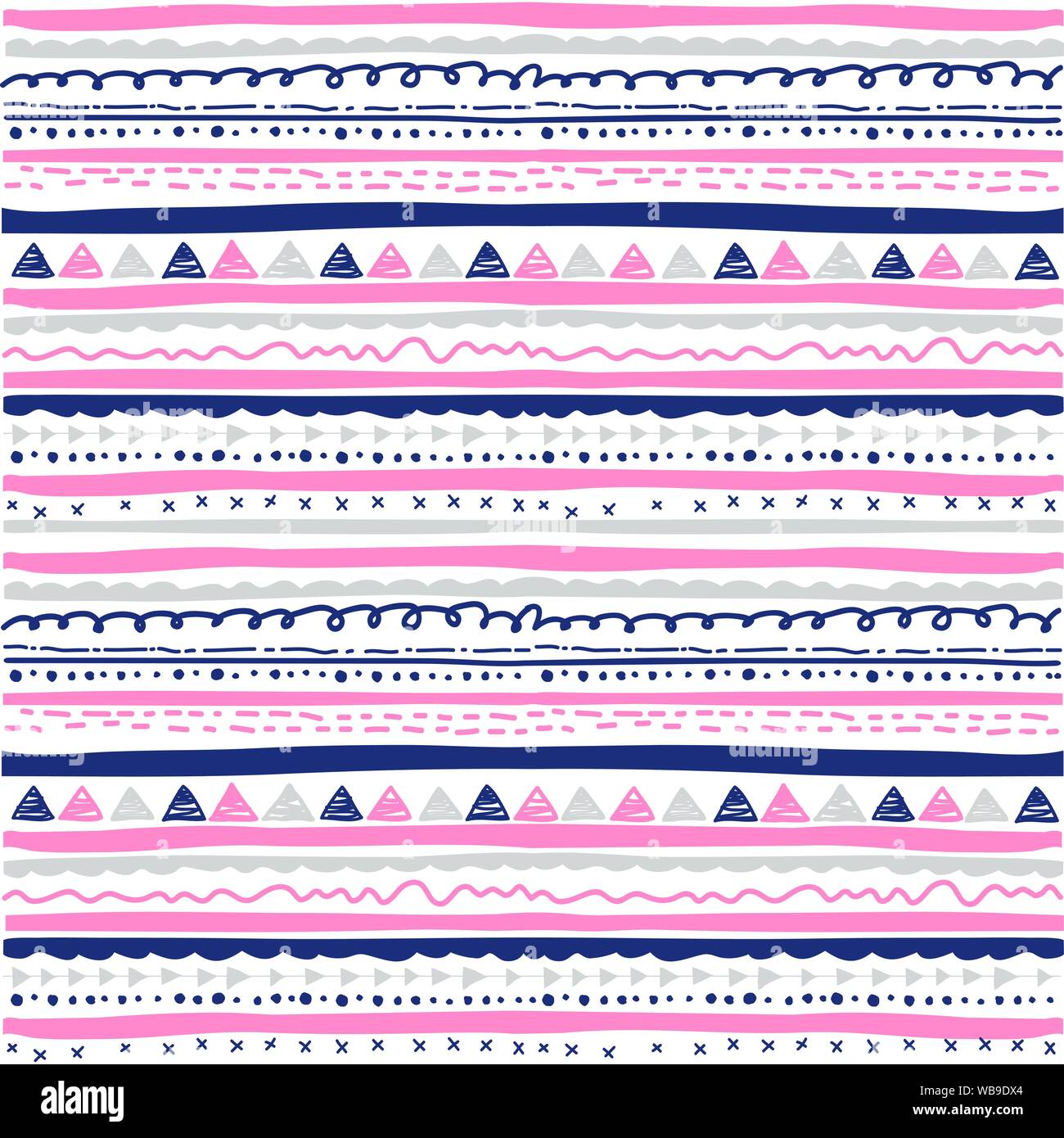 Hand drawn seamless ethnic pattern Stock Vector Image & Art - Alamy