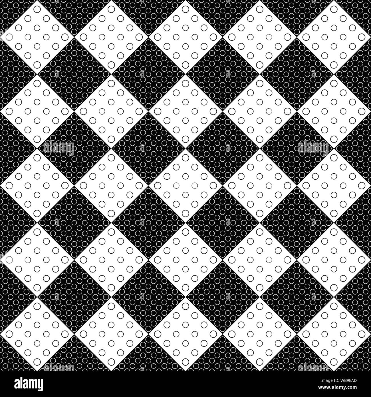 Seamless Geometrical Ring Pattern Background Monochrome Abstract Vector Graphic Stock Vector