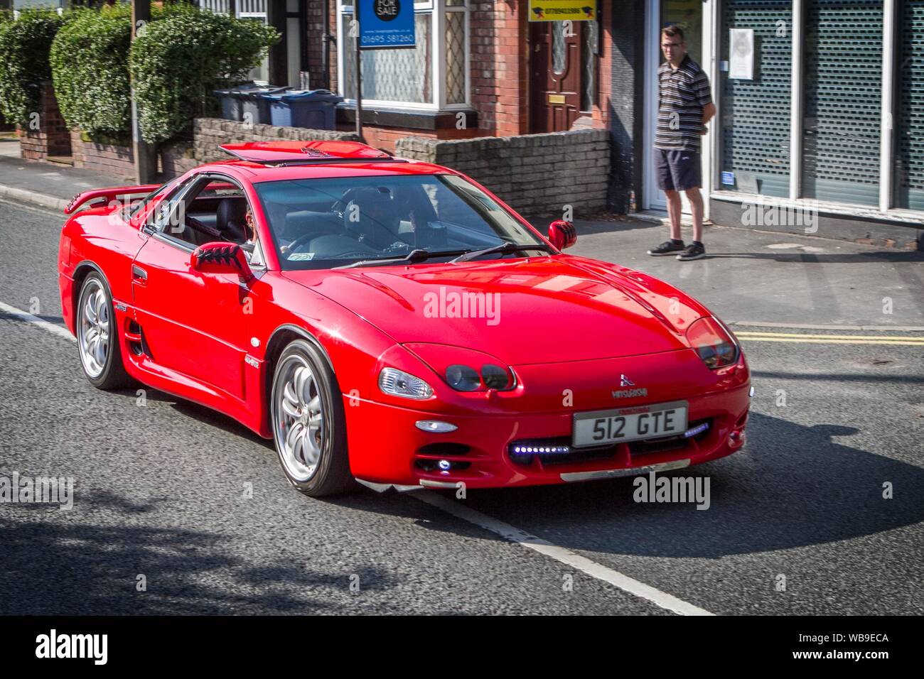1997 Mitsubishi 3000 GT 4WD 4WS being driven at the Ormskirk Motorfest ...