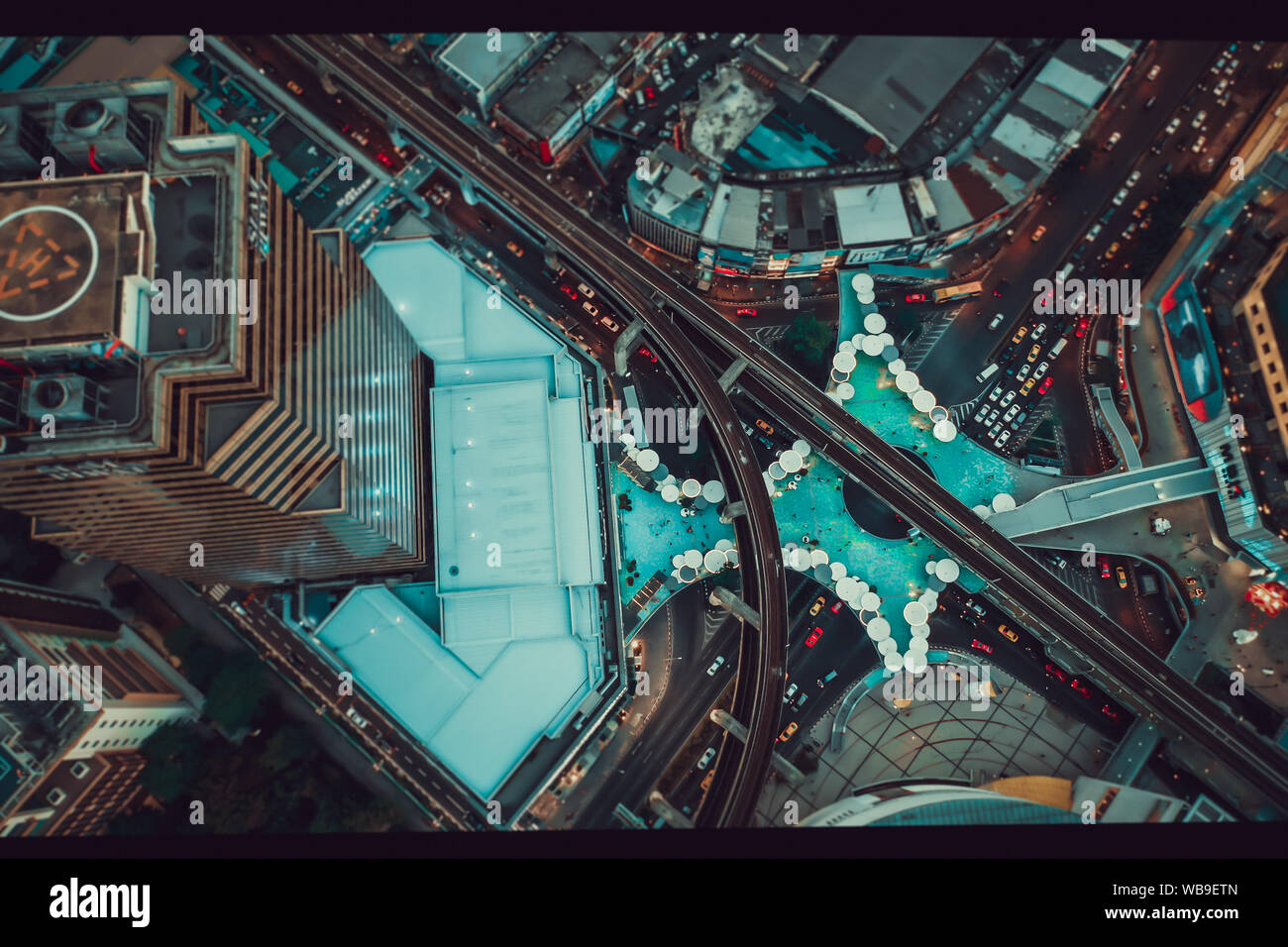 MBK Skywalk view from above in Bangkok Thailand Stock Photo - Alamy