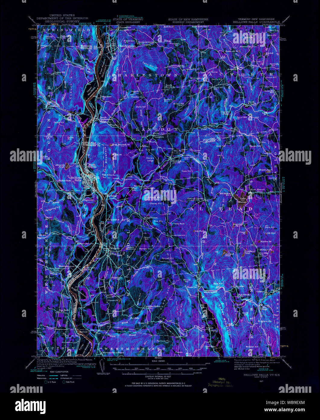 Map of bellows falls hi-res stock photography and images - Alamy