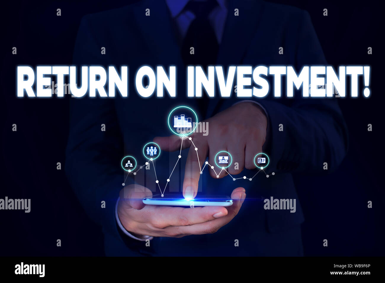 Writing note showing Return On Investment. Business concept for ...