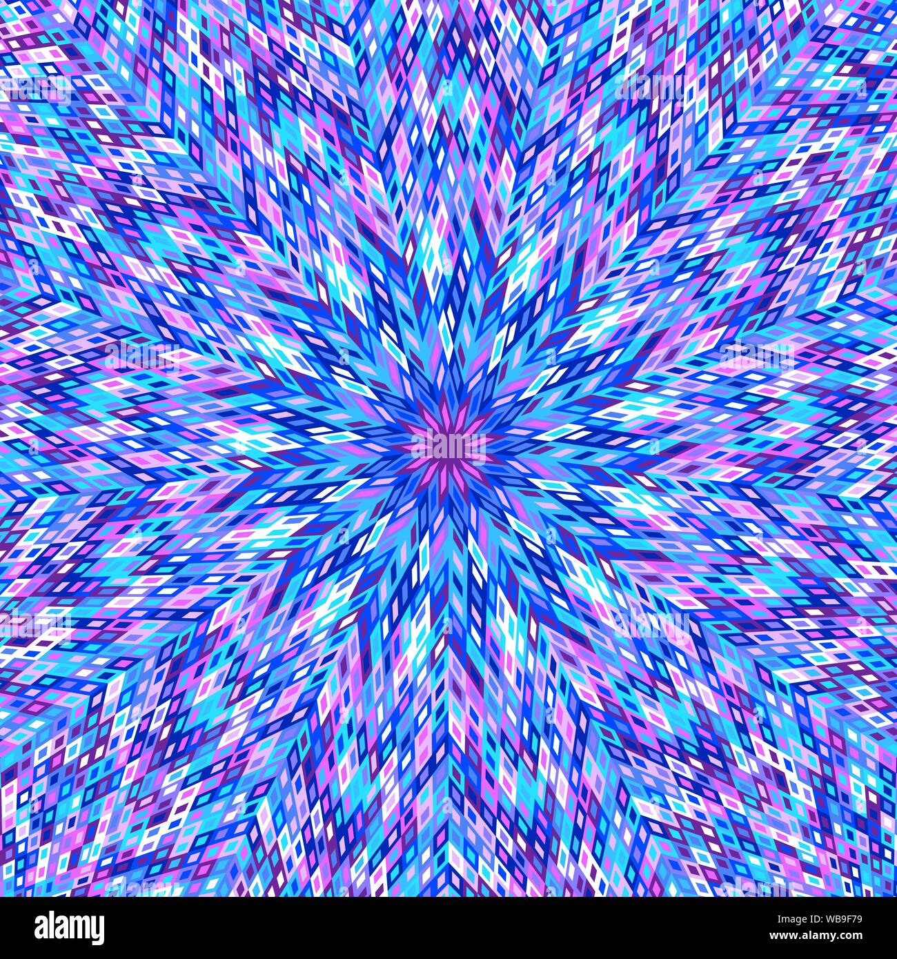 Mosaic pattern background - circular colorful hypnotic abstract vector illustration from ...