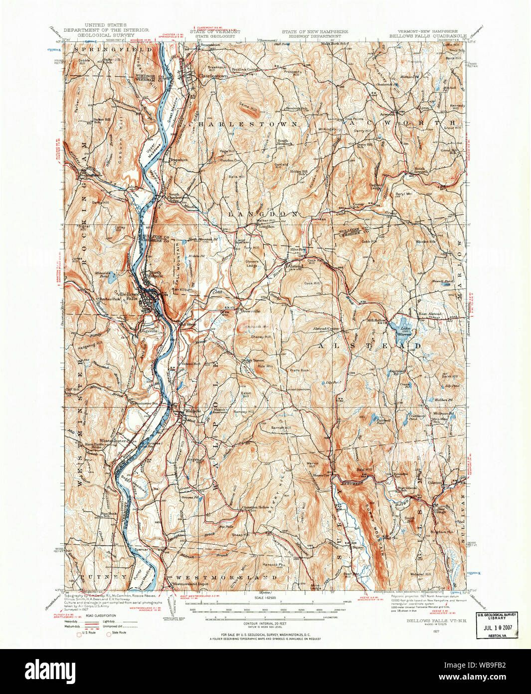 Map of bellows falls hi-res stock photography and images - Alamy