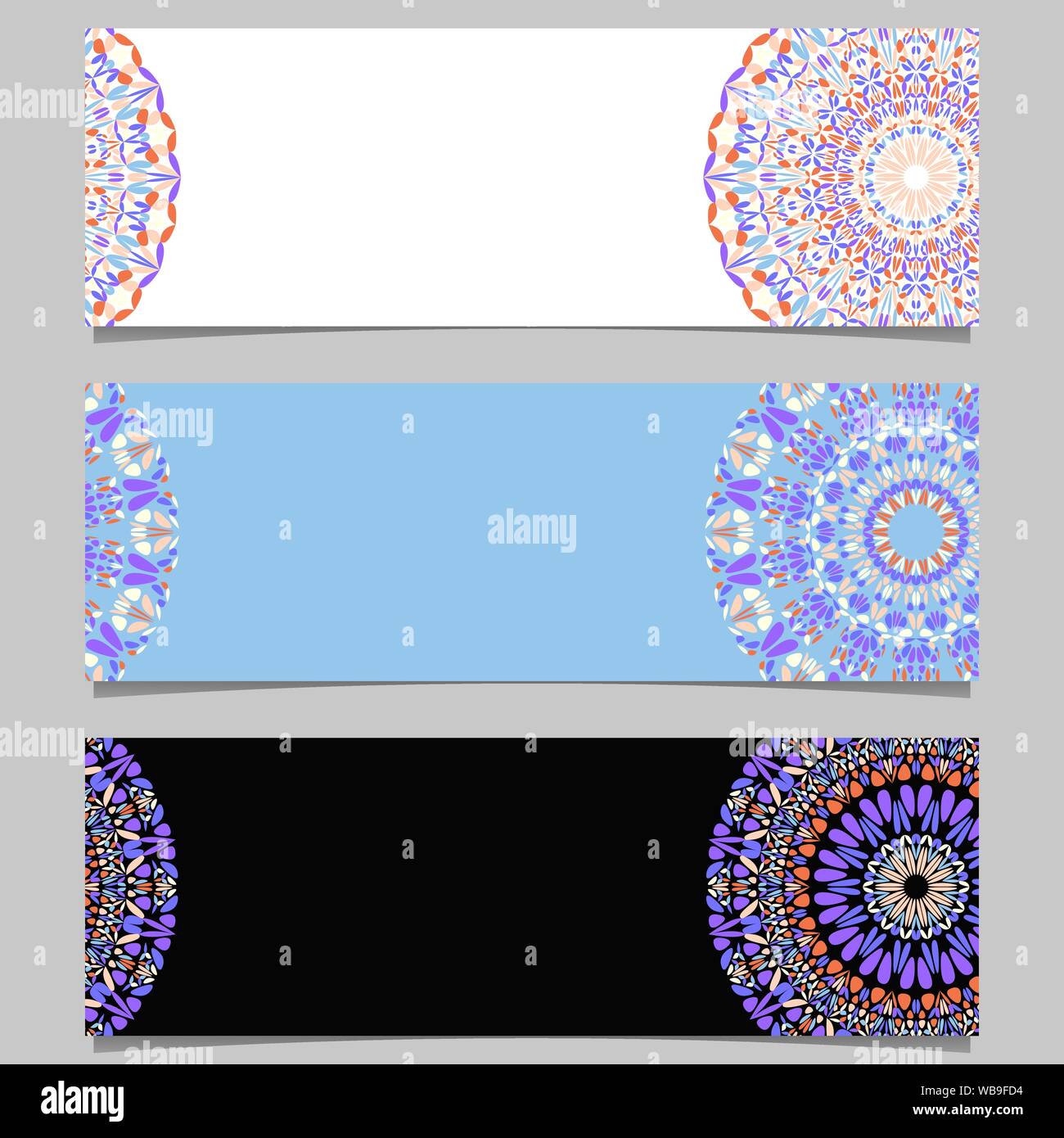 Mandala background design set Stock Vector Images - Alamy