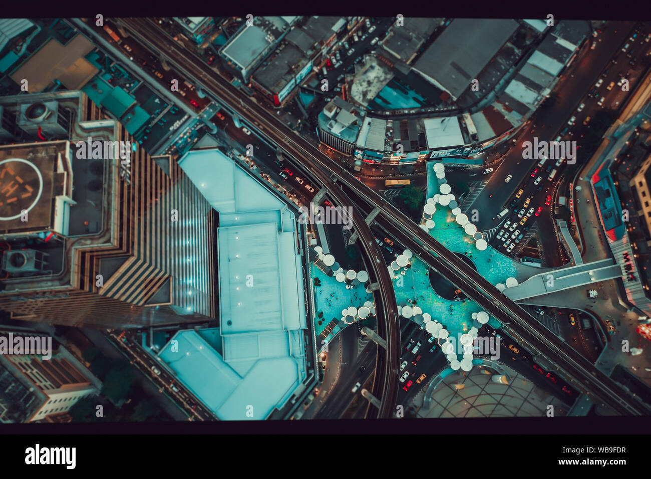 MBK Skywalk view from above in Bangkok Thailand Stock Photo - Alamy