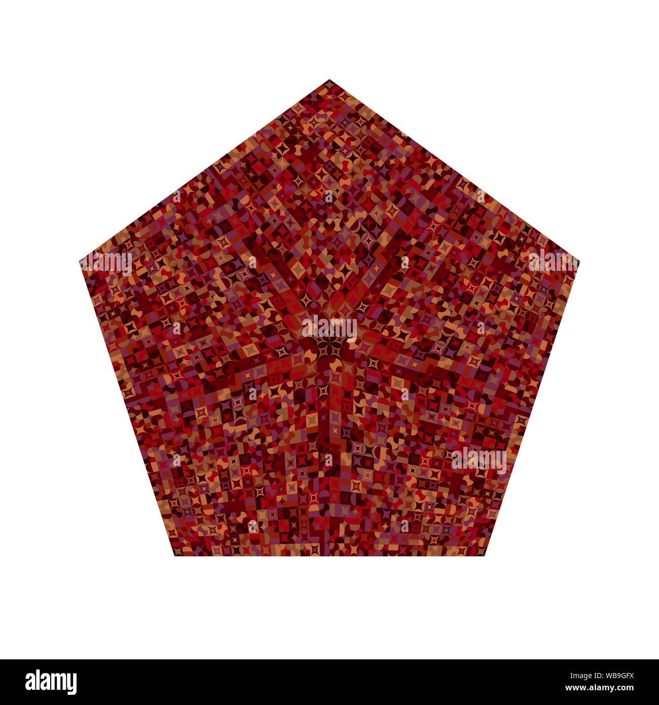 Isolated tiled mosaic pentagon polygon - colorful geometrical vector ...