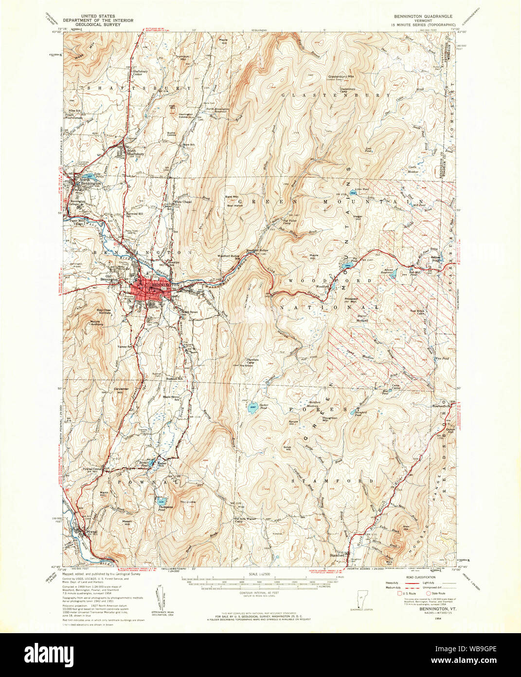 Bennington Map High Resolution Stock Photography and Images - Alamy