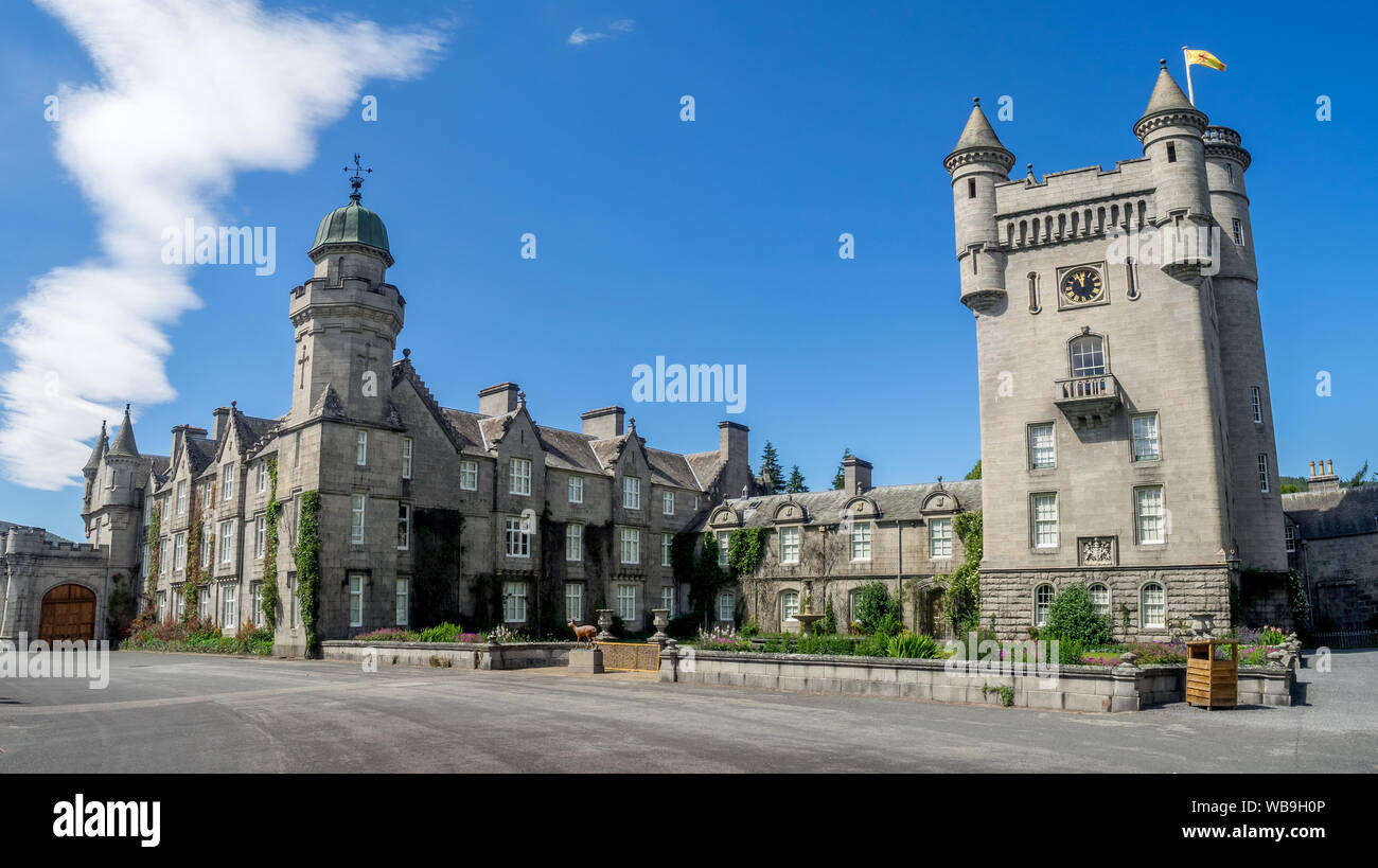 almoral Castle on July 25, 2017 in Aberdeenshire Scotland. Balmoral ...