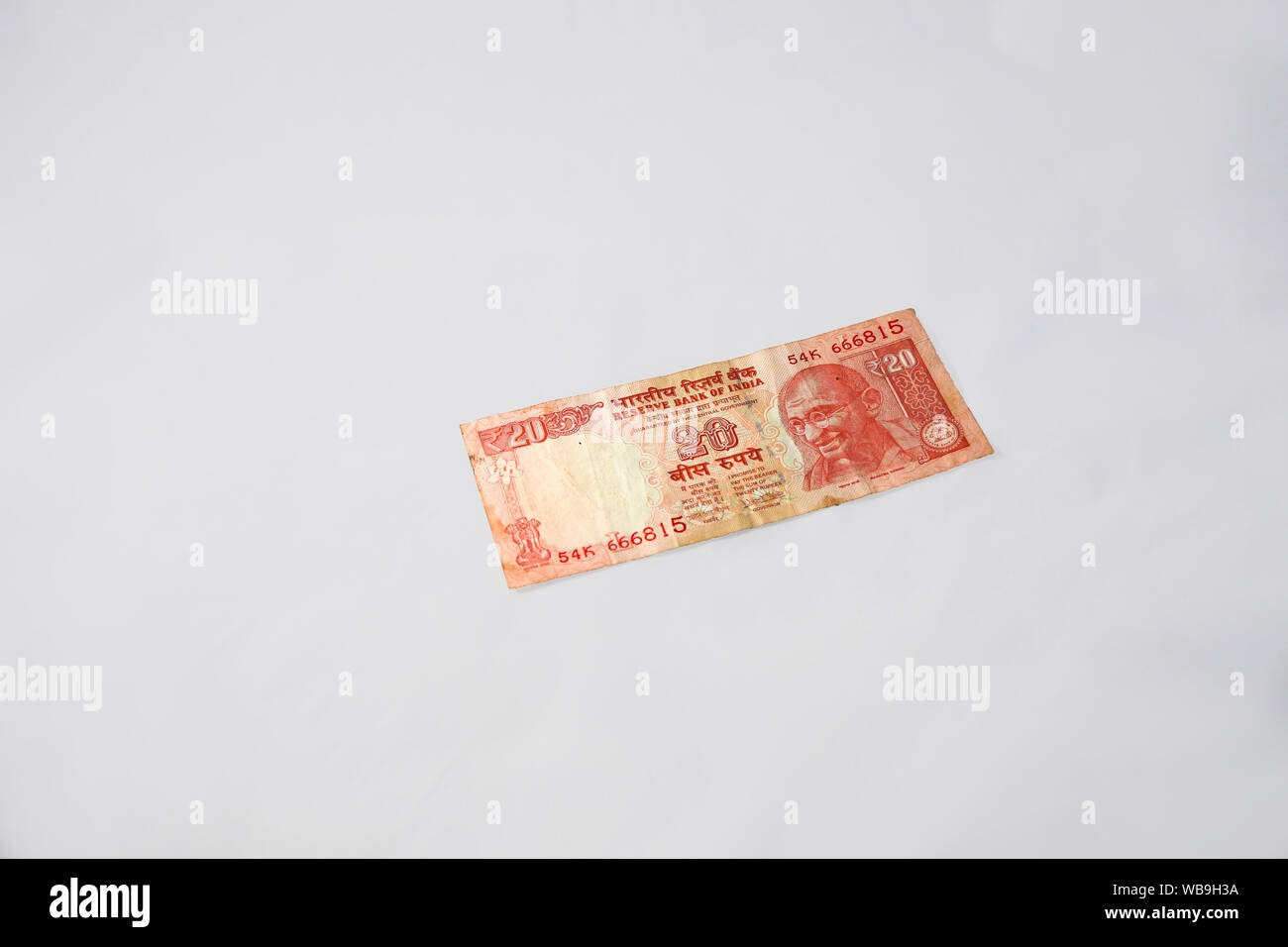 Indian twenty rupee note hi-res stock photography and images - Alamy