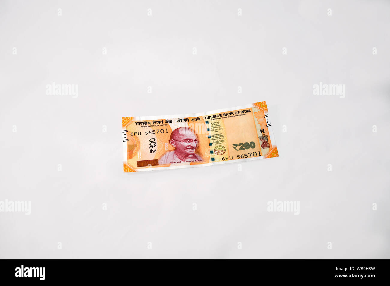 New Indian Two Hundred Rupee Currency Note Stock Photo - Alamy