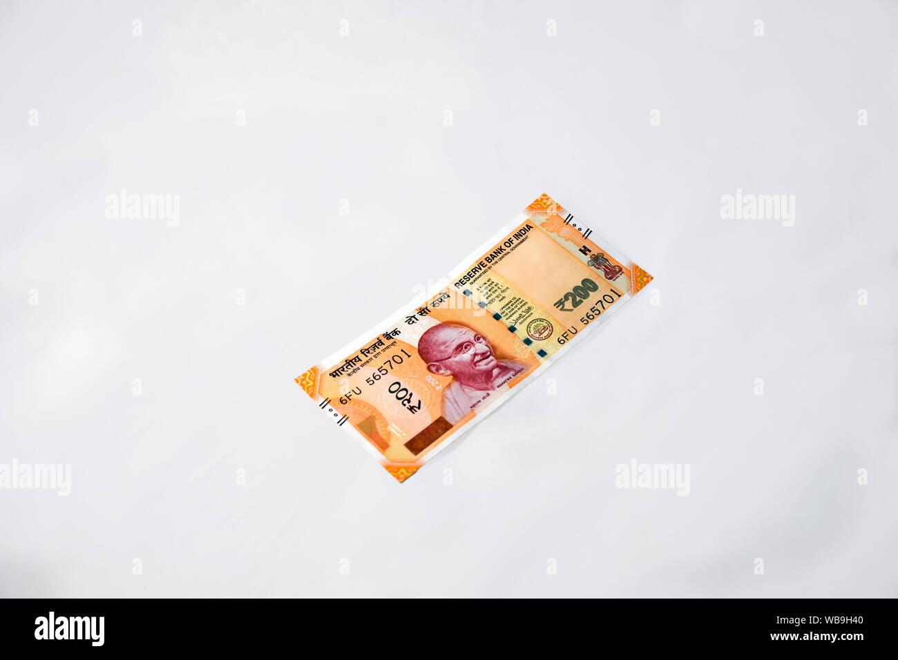 New Indian Two Hundred Rupee Currency Note Stock Photo - Alamy
