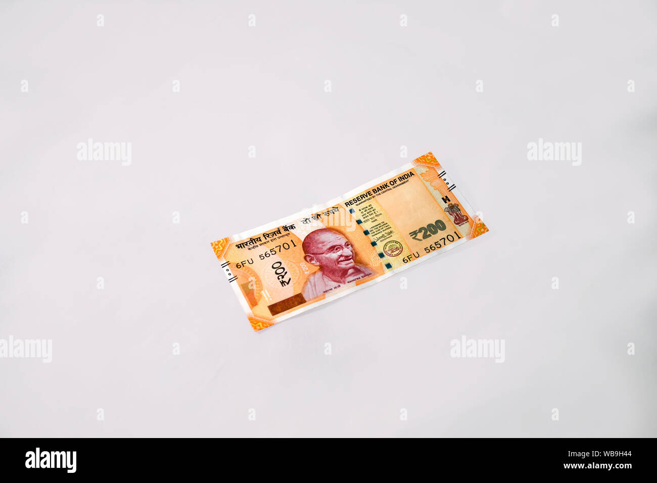New Indian Two Hundred Rupee Currency Note Stock Photo - Alamy