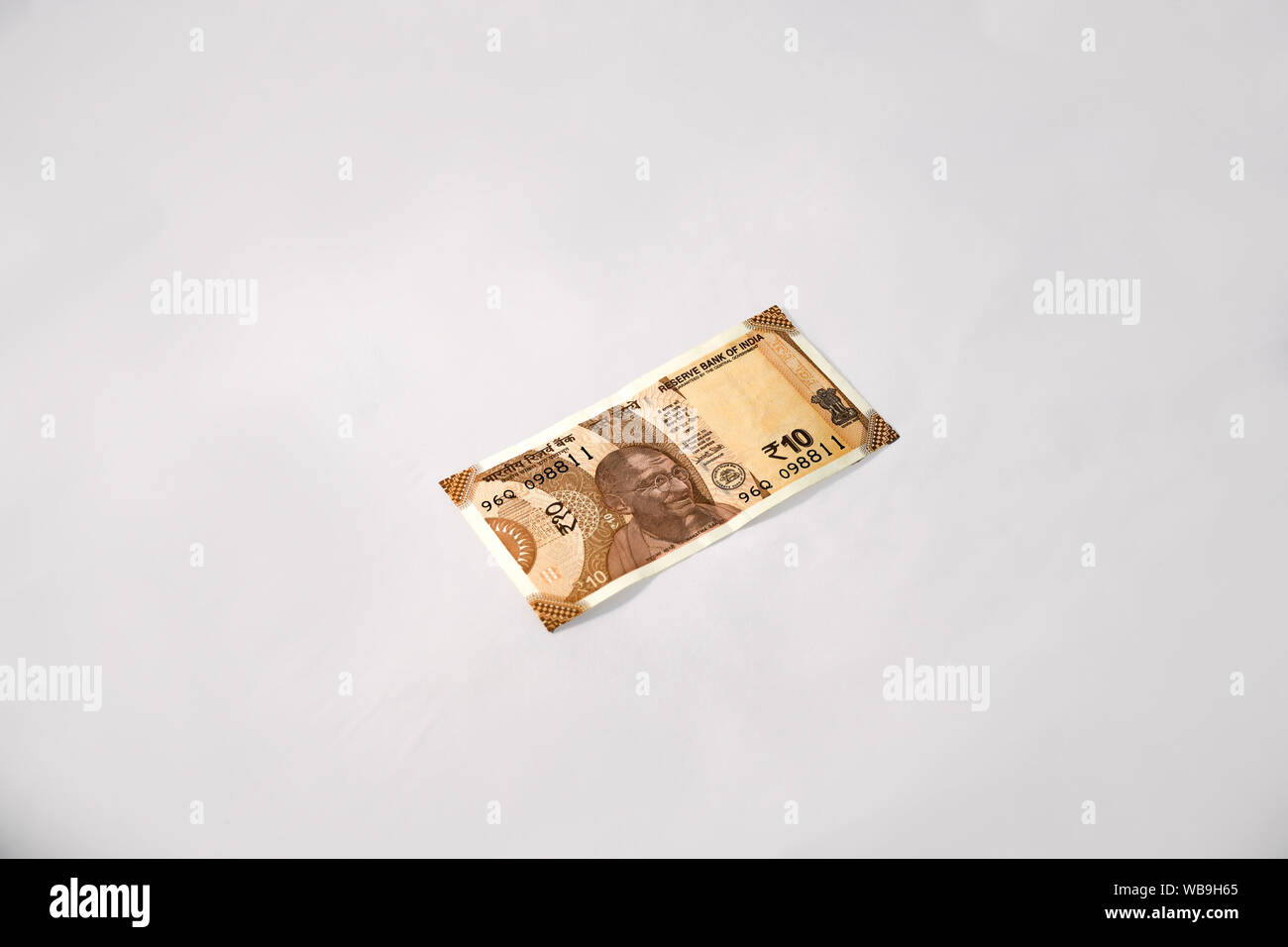 New Indian Ten Rupee Currency Note Stock Photo - Alamy