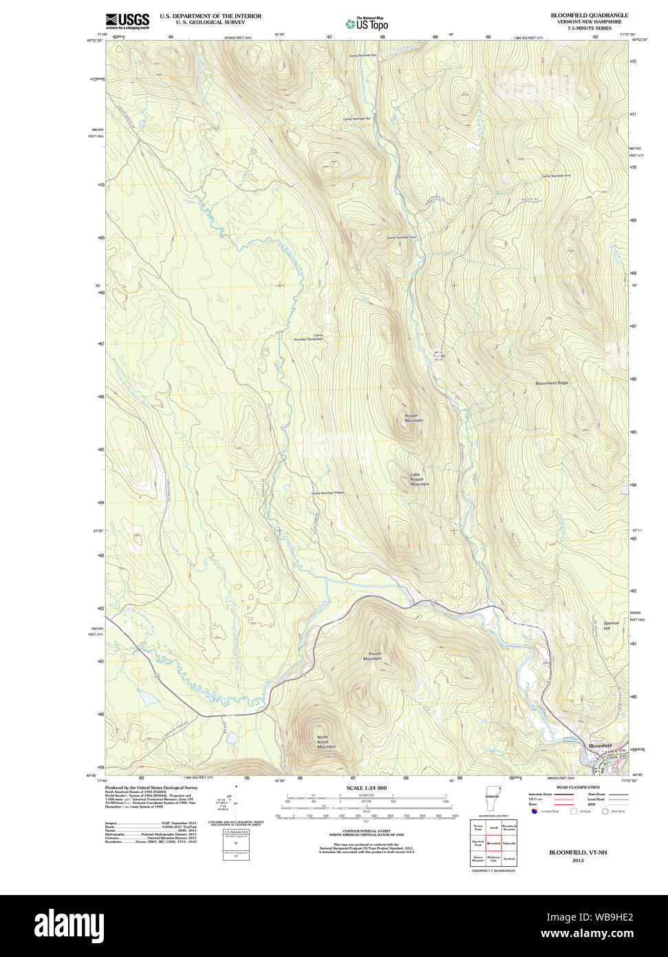 Map of bloomfield hi-res stock photography and images - Alamy