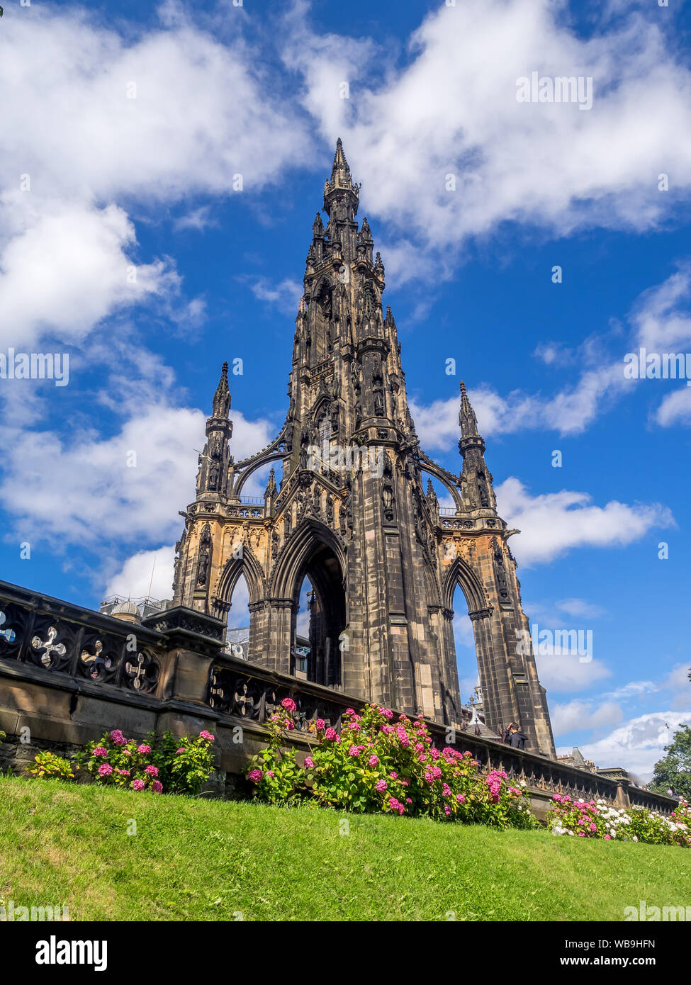 View of Scott Monument in Scotland in summer Stock Photo - Alamy
