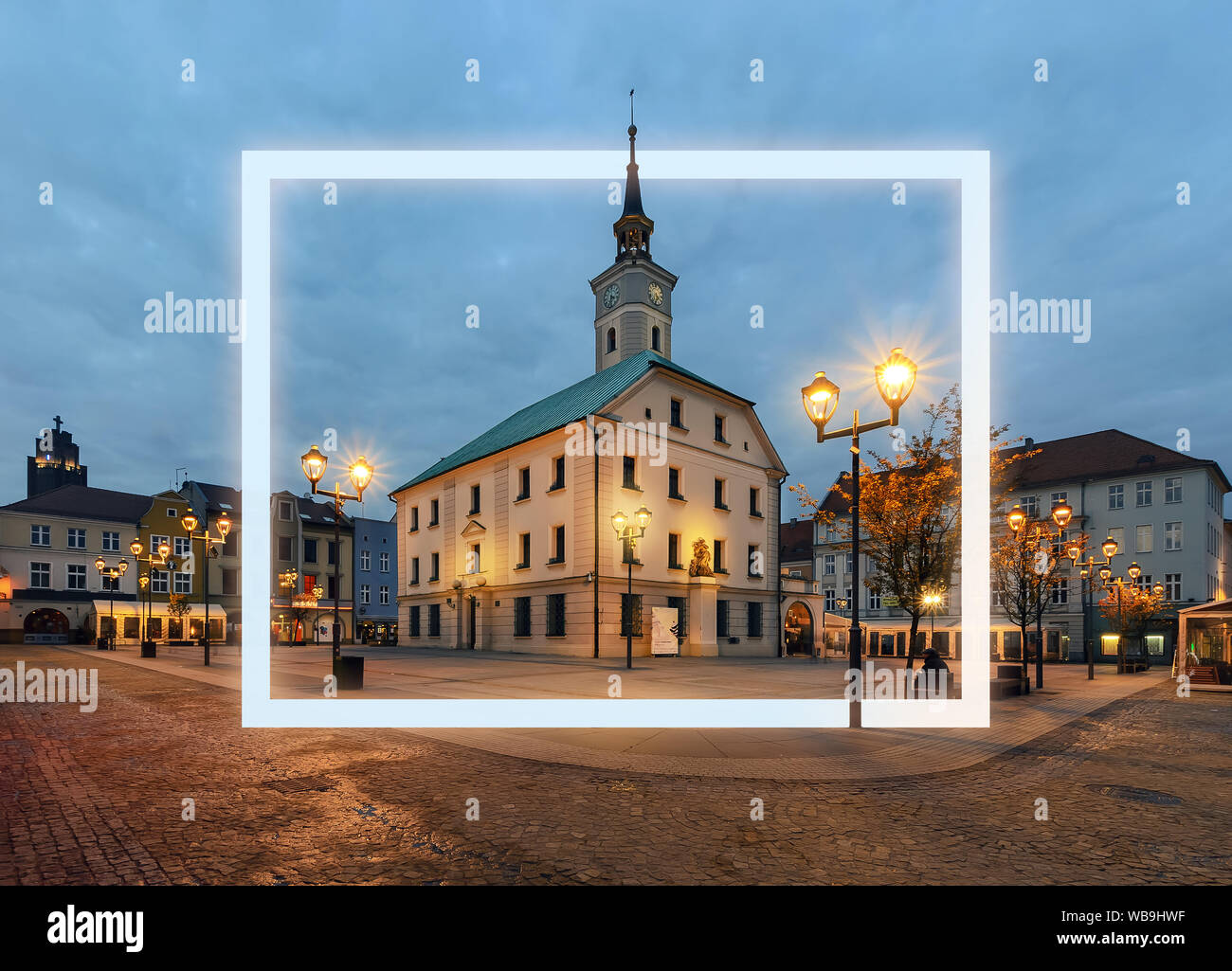 The street with frame in the old sity Stock Photo - Alamy