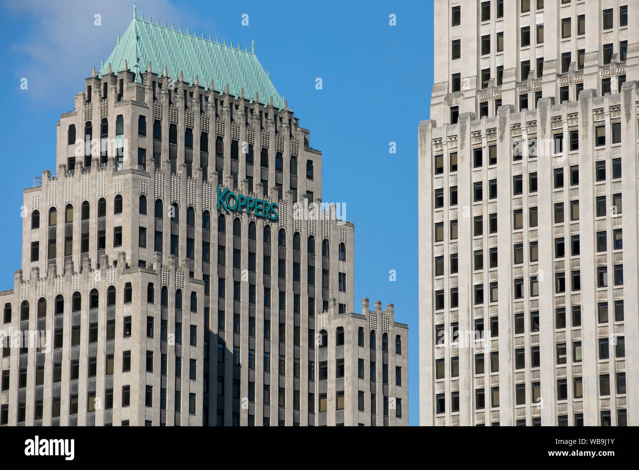 A logo sign outside of the headquarters of Koppers in Pittsburgh ...