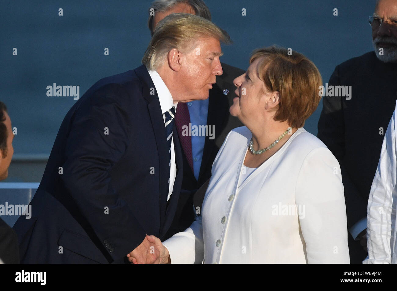 US President Donald Trump and German Chancellor Angela Merkel join ...