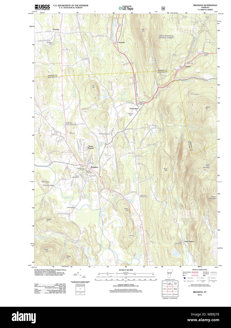 Map of brandon hi-res stock photography and images - Alamy