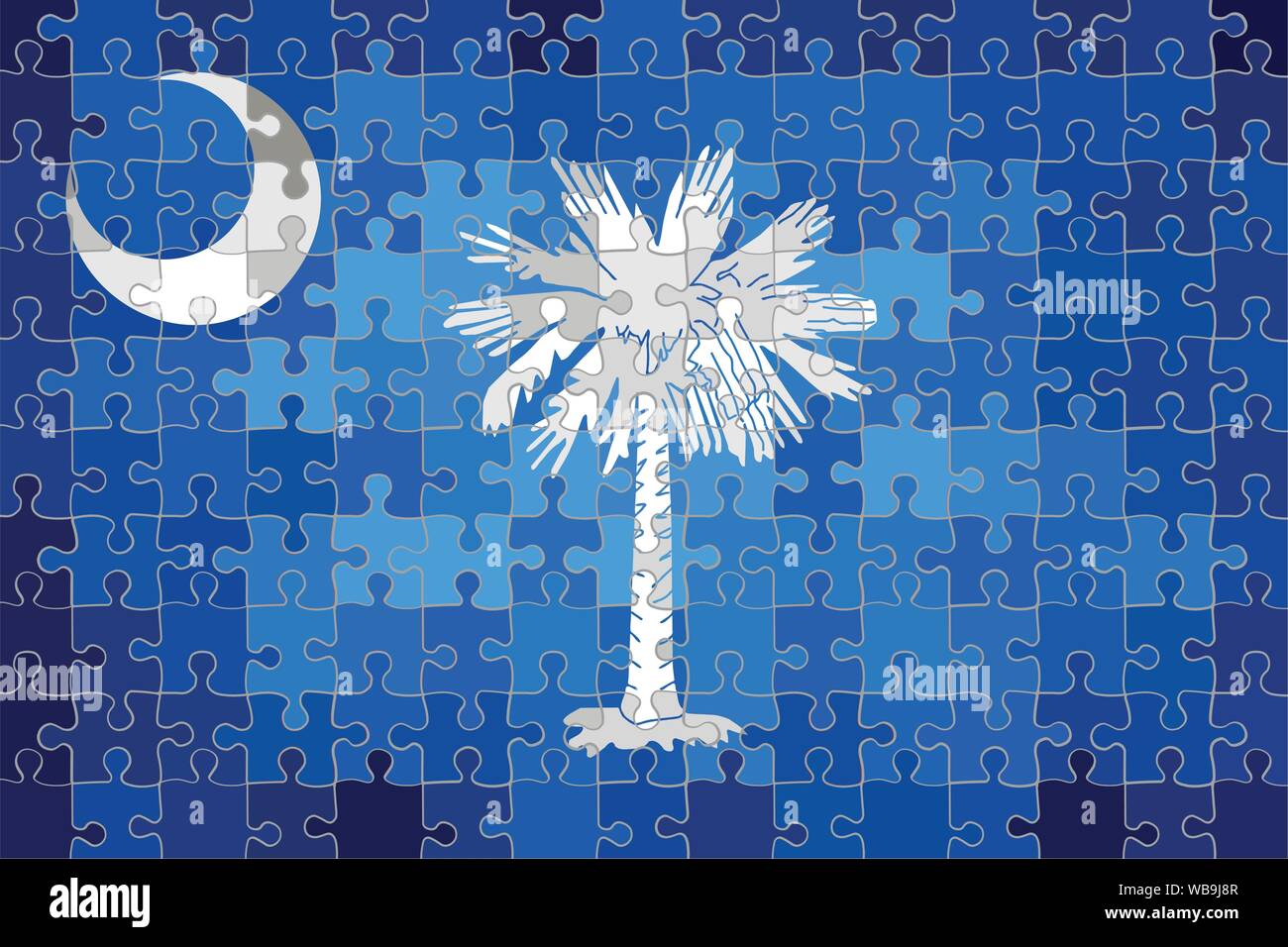 South Carolina flag made of puzzle background - Illustration Stock ...
