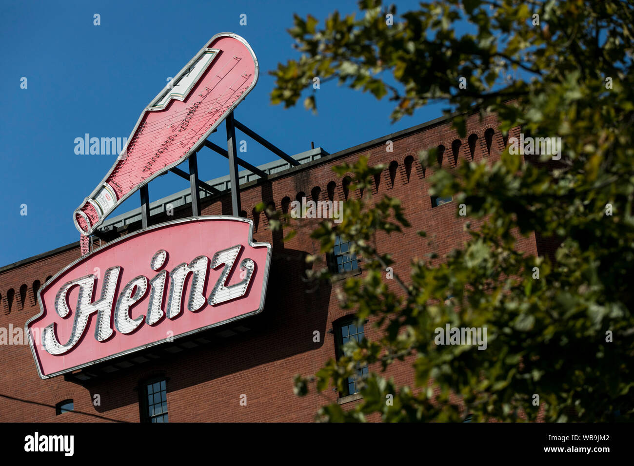 A Heinz Ketchup sign in Pittsburgh, Pennsylvania on August 9, 2019 ...