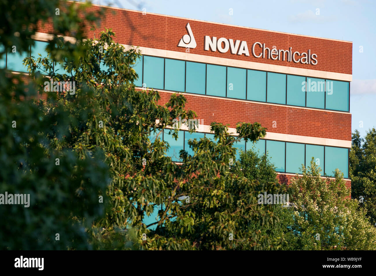 A logo sign outside of a facility occupied by the NOVA Chemicals Corporation in Coraopolis ...