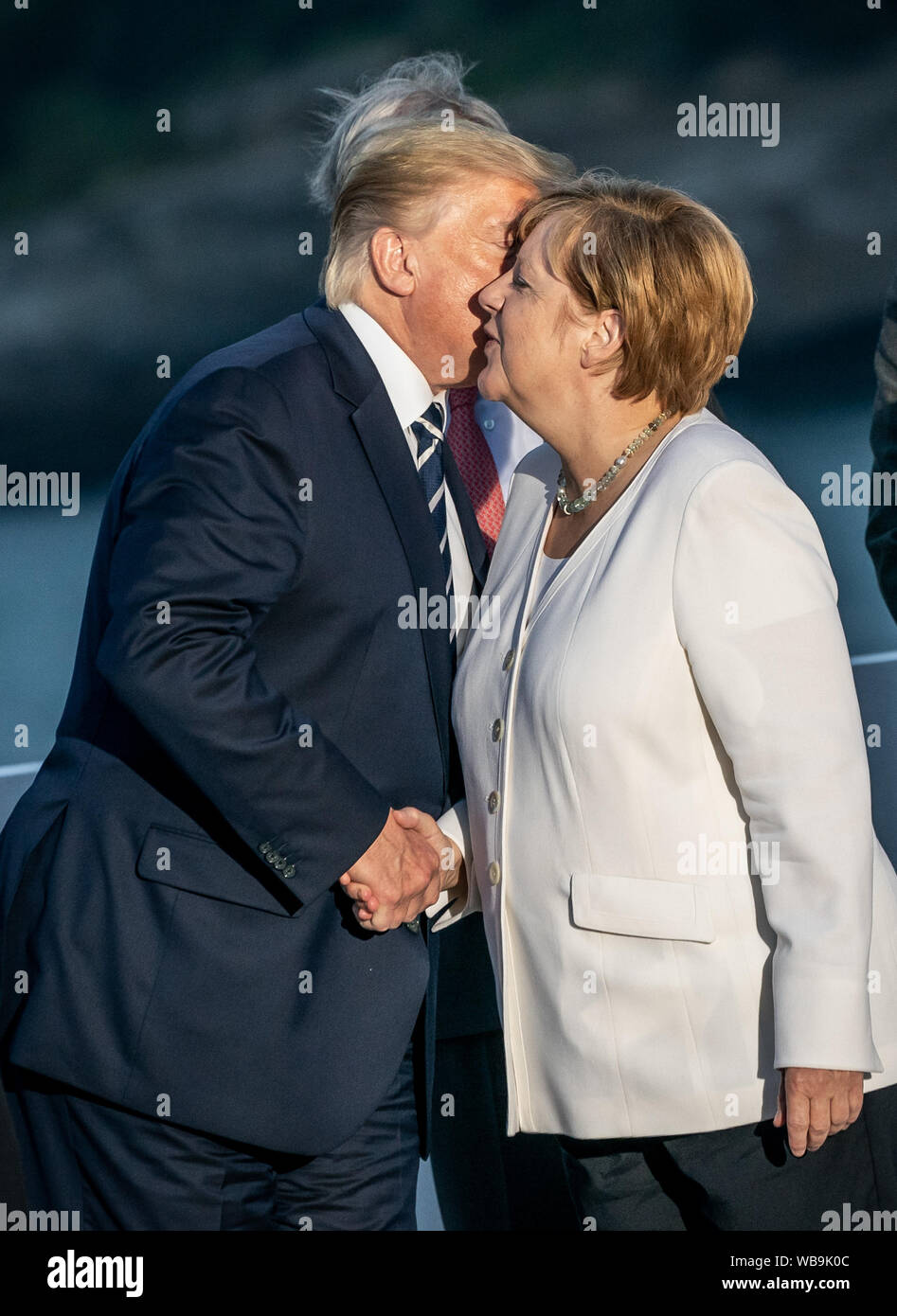 Biarritz, France. 25th Aug 2019. Donald Trump, President of the USA ...