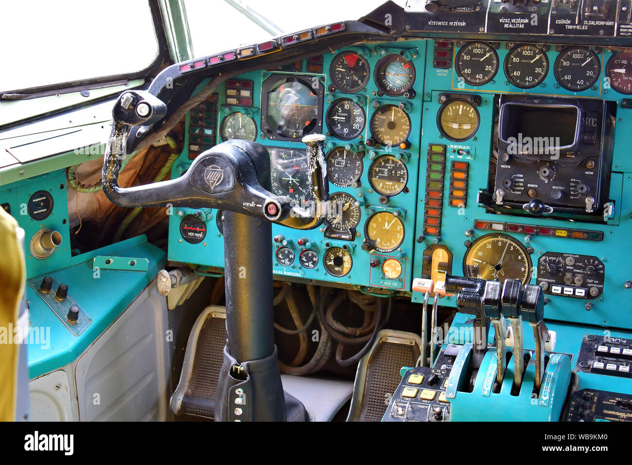 Tupolev TU-154B-2 airplane cockpit, Aeropark is an open-air aviation ...