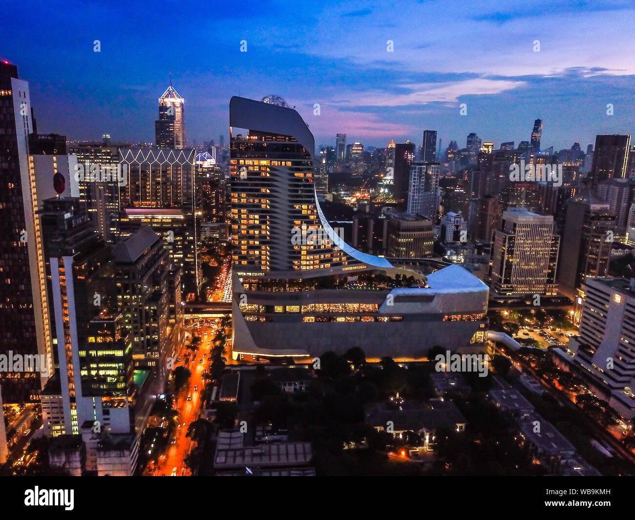 Ploenchit view from above in Bangkok in Thailand Stock Photo - Alamy