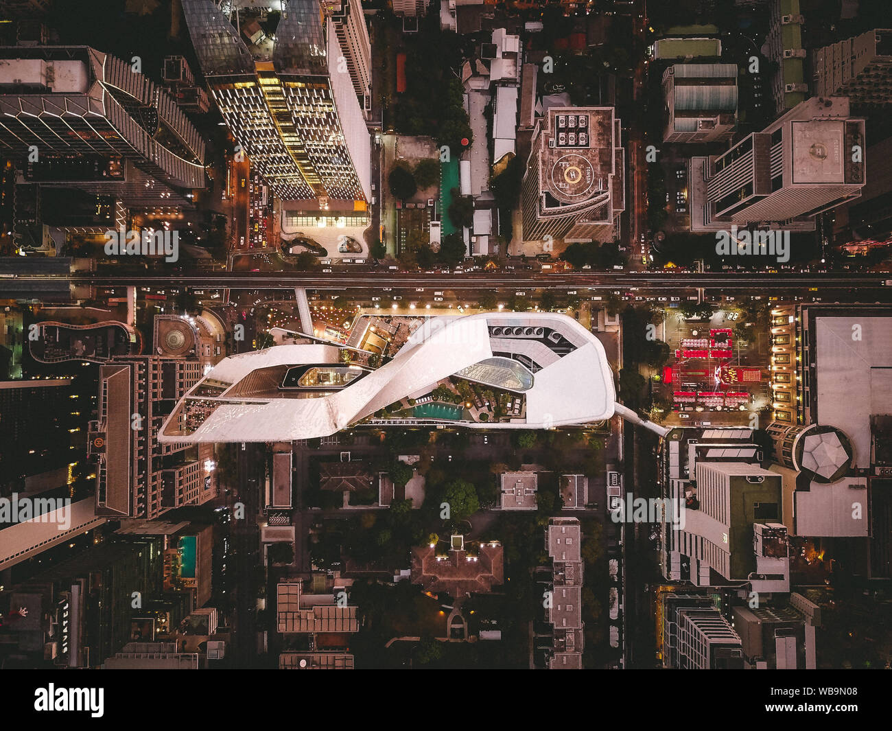 Ploenchit view from above in Bangkok in Thailand Stock Photo - Alamy