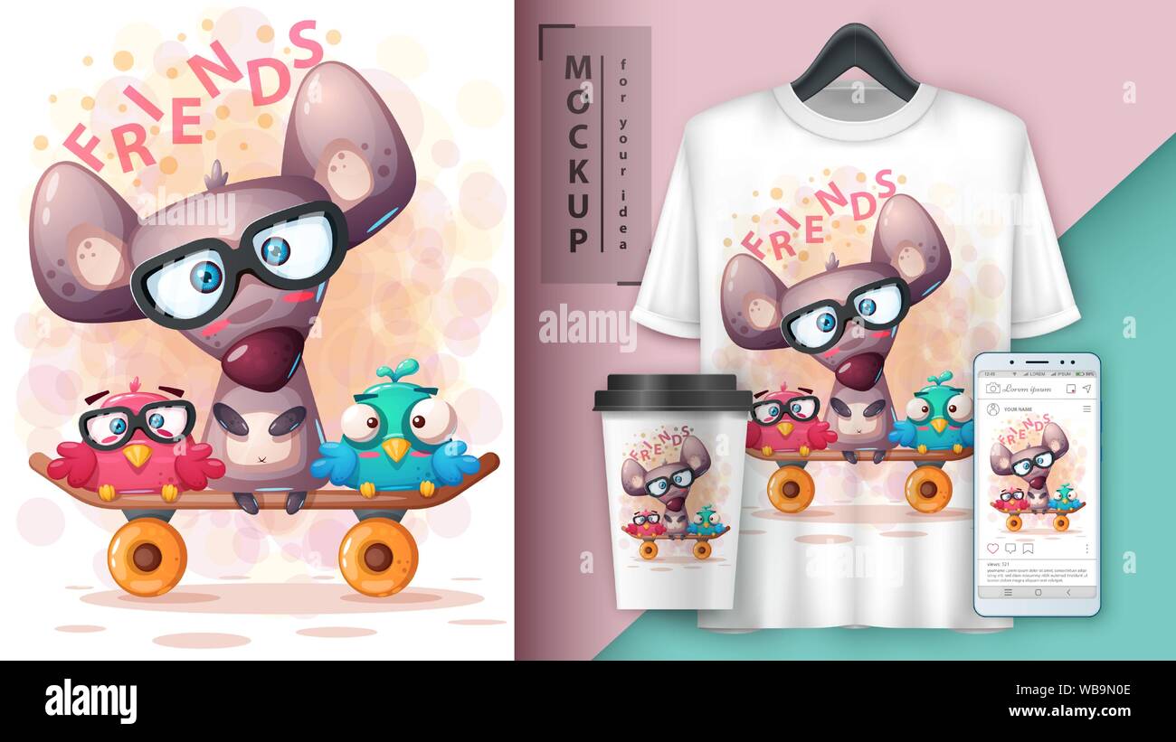 Set animals set - mockup idea for print Stock Vector Image & Art - Alamy