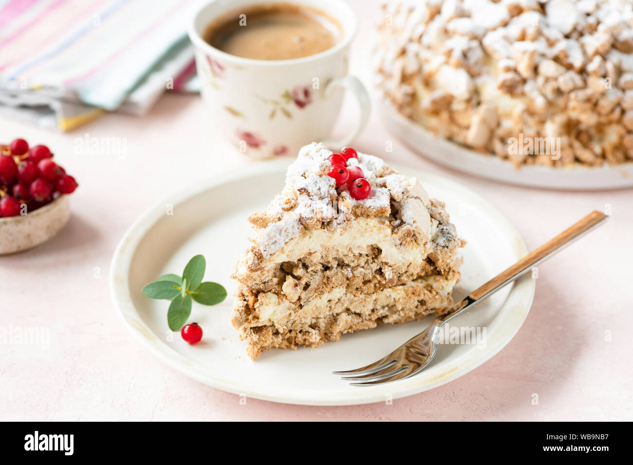 Homemade kiev cake dacquoise butter hi-res stock photography and images ...