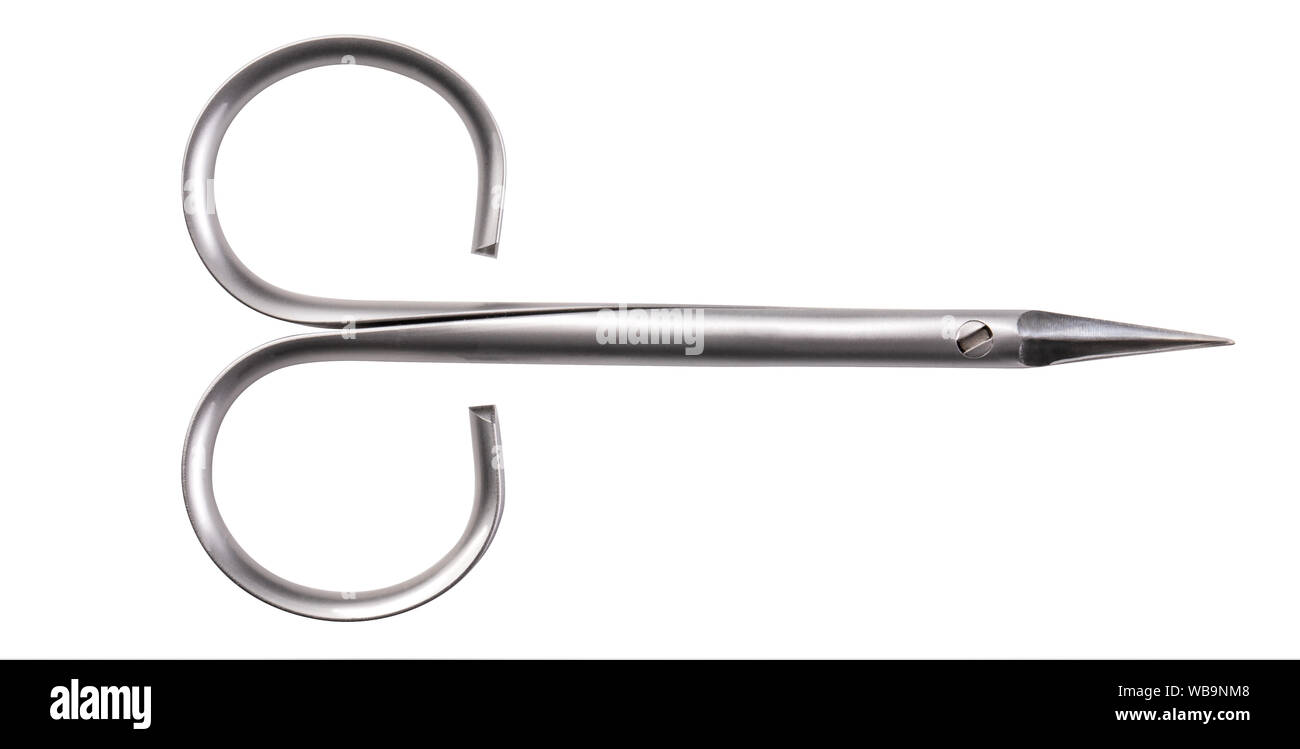 Small manicure scissors isolated on white background Stock Photo - Alamy