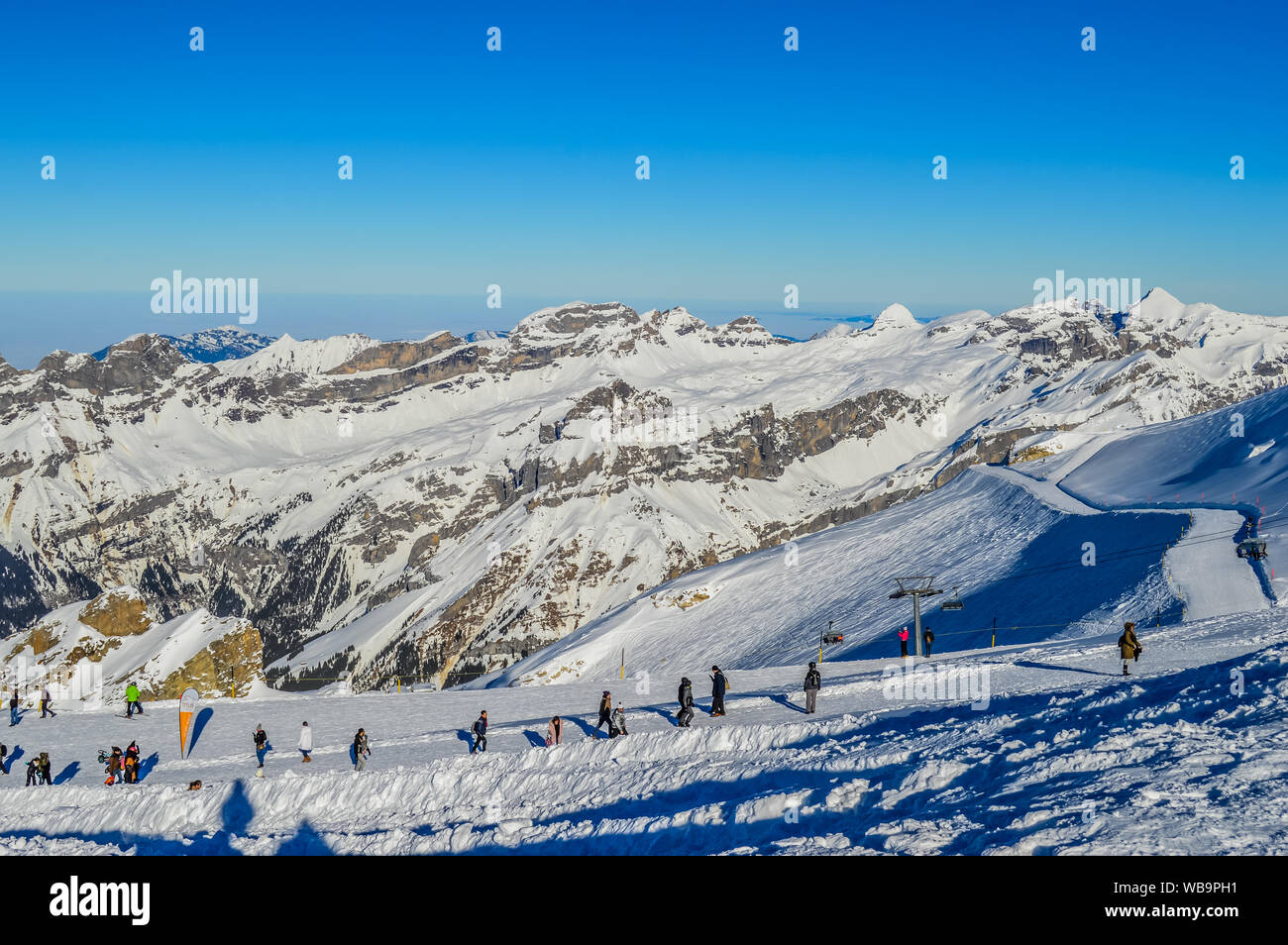 Mount or Mt Titlis in Switzerland near Engelberg Stock Photo - Alamy