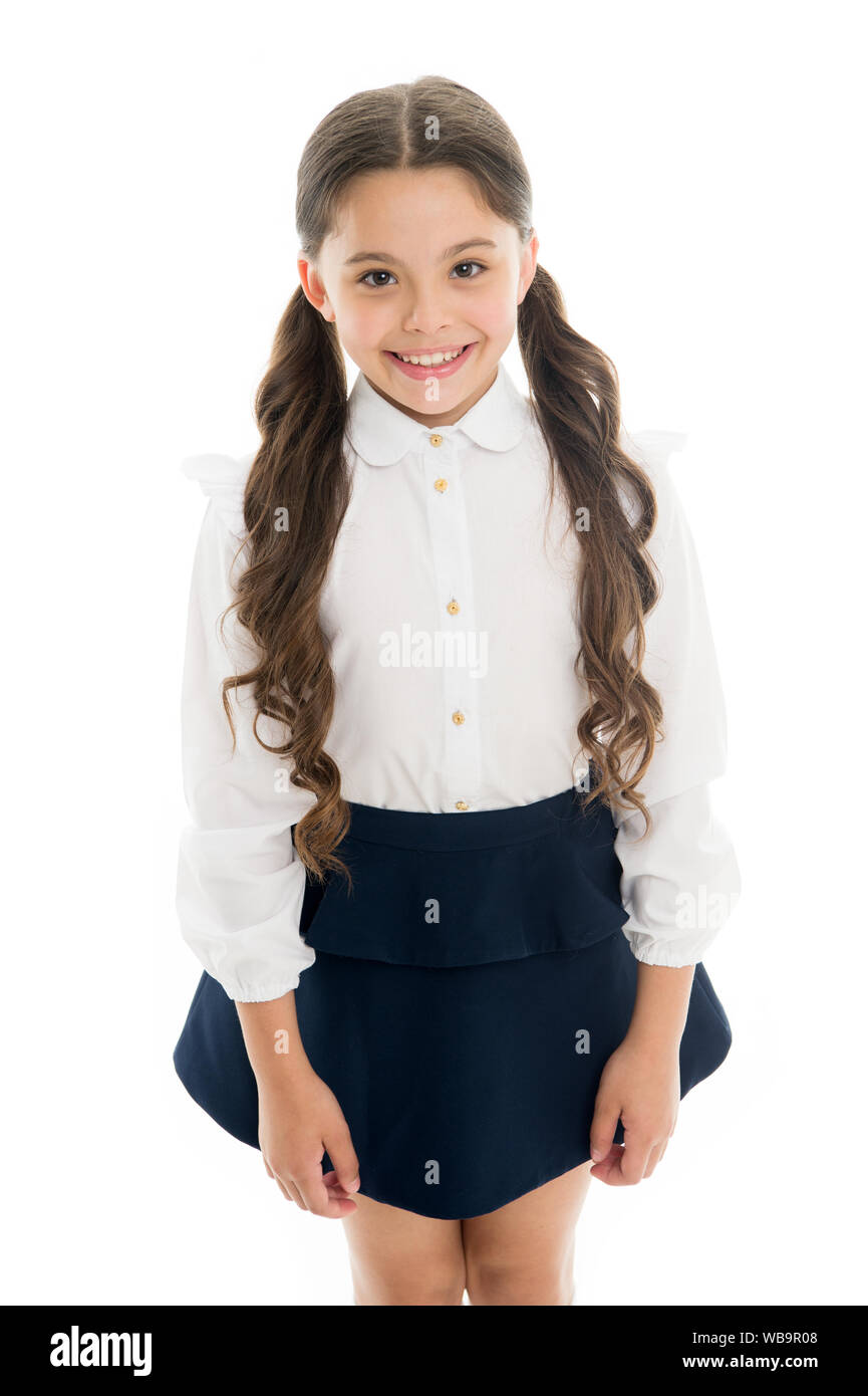 Back to school. Student little kid adores school. Pupil of first grade ...