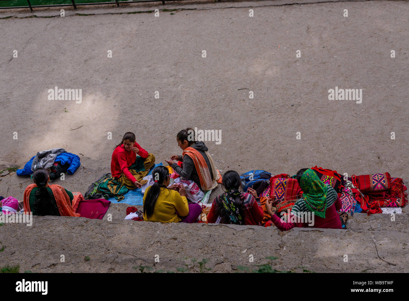 Manali, Himachal Pradesh, India - May 07, 2019 : Local people in van ...
